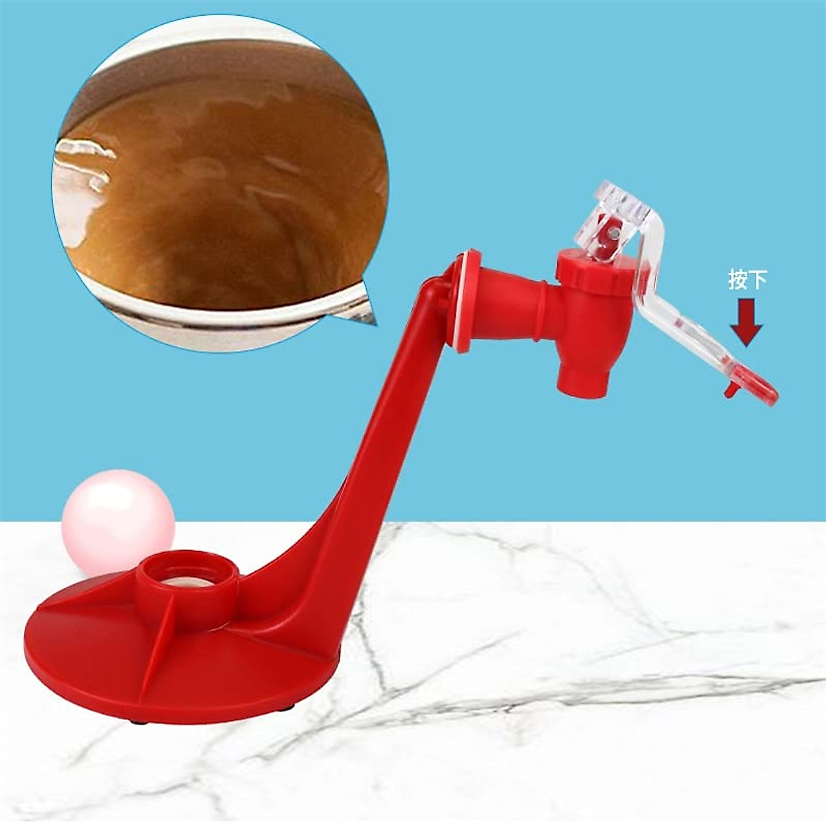 Soda Dispenser Bottle Novelty Saver Lemonade Drink Inverted Carbonated Beverage Upside Down Drinking Water Dispense Machine Bar