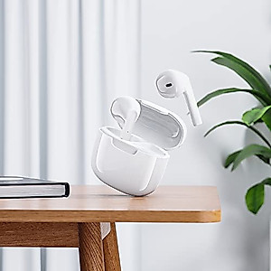 True Wireless Earbuds Bluetooth 5.0 Headphones with Wireless Charging Case 36H Play Time, IPX6 Waterproof Earphones Stereo with Microphone, In-Ear Noise Cancelling Earbuds For Working Sports Phones