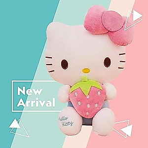 AlphaDesignLuxe Kitty Plush Toy Cat Pillow Plush Cute Soft Doll Stuffed Animals Toys Birthday Gift for Girls Kids (Pink) (11.8 inches)