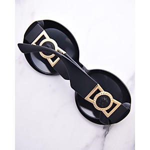 Versace Woman Sunglasses Black Frame, Dark Grey Lenses, 55MM