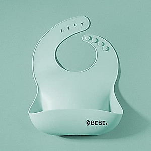 Silicone Bibs for Babies and Toddlers Boys and Girls, Pack of 3, Durable, Waterproof, Reusable, Baby Bibs from 6 Months and Up (White/Pink/Green)