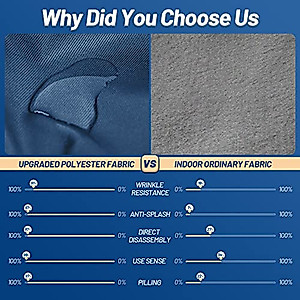 sutailocus Bench Cushion Double Piping Outdoor Bench Cushion,Custom Bench Cushions for Indoor/Outdoor Furniture, for Window/Piano/Porch Swing/Dining/Kitchen Bench (30x14x3, Indigo)