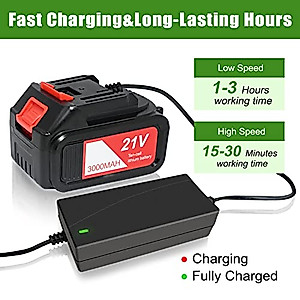 Cordless Leaf Blower with Battery & Charger(400 CFM 150 MPH),6-Speeds Electric Leaf Blower Powered for Lawn Care, Lightweight Handheld Powerful Blower for Yard | Patio | Jobsite