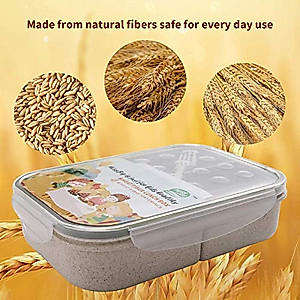 MISS BIG Bento Box, Bento Box for Kids,Ideal Leak Proof Lunch Box Kids,Mom’s Choice Kids Lunch Box, No BPAs and No Chemical Dyes,Microwave and Dishwasher Safe Lunch Containers(White)