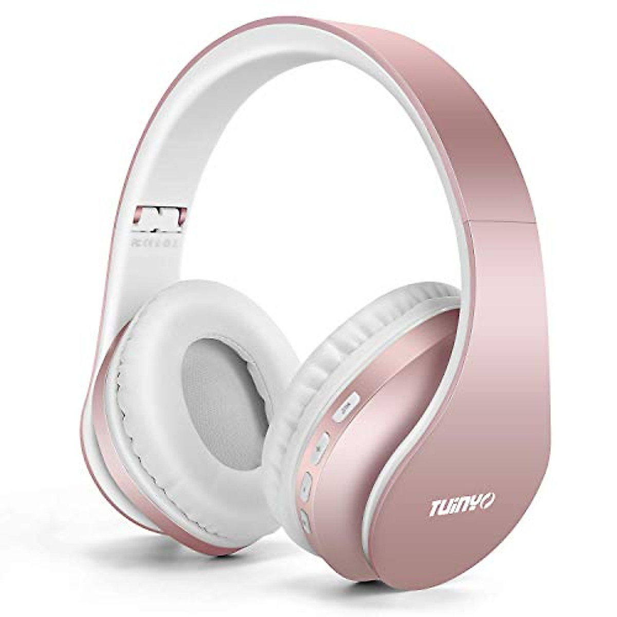 TUINYO Bluetooth Headphones Wireless, Over Ear Stereo Wireless Headset 35H Playtime with deep bass, Soft Memory-Protein Earmuffs, Built-in Mic Wired Mode PC/Cell Phones/TV