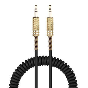 BUTIAO for Marshall Speaker Cable, Replacement Aux Extension Cord 3.5mm Coiled Audio Cable for Marshall Action II Stanmore II Woburn II Stockwell Bluetooth Speaker