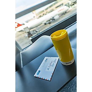 Pantone Travel Mug, Stainless Steel, ABS, Yellow 012, 7.5 x 7.5 x 16.4 cm