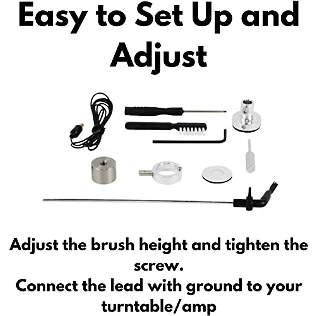 Vinyl Record Cleaner Anti Static Brush - Record Cleaning Arm Brush Cleaner Antistatic LP Cleaning Brush - Turntable Cleaning Record Brush