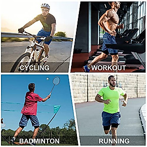 FIONECA 2 in 1 Running 5 Inch Inseam Shorts Men Breathable Mesh, Quick Dry Mens Athletic Shorts for Men Gym Sports Training(Navy Blue,S)