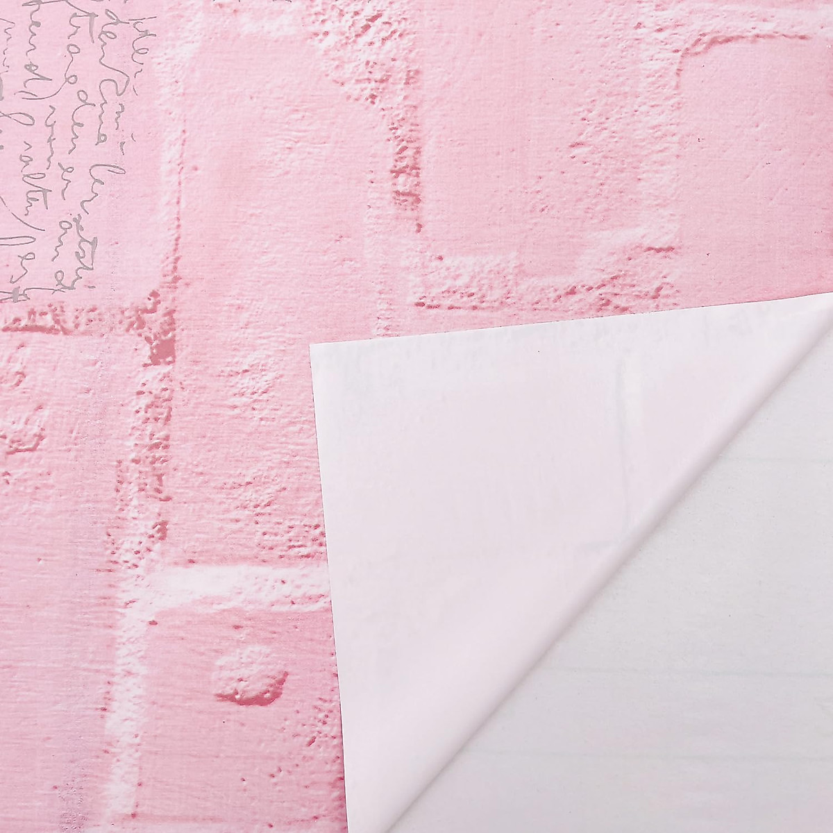 LovingWay English Quotes Drawer Liner 17.7x177 Inch Decor Classroom Wall Easy-to-Install PVC Corner Shelving Paper Pink Bricks