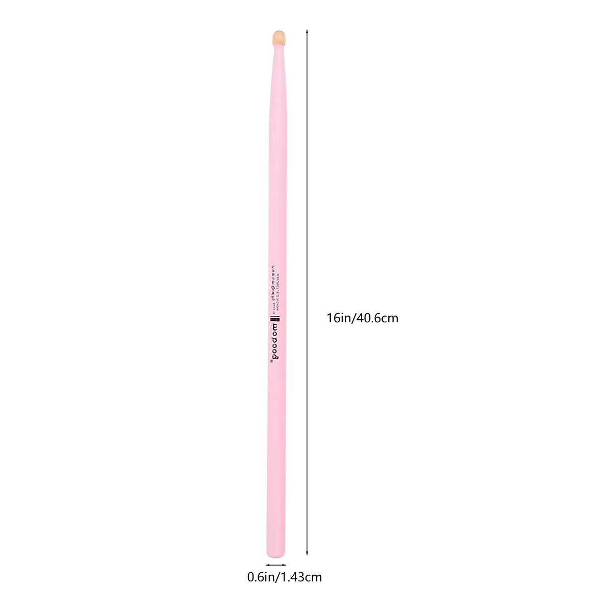 MILISTEN 2 Pairs Pink Maple Percussion Drum Sticks Maple Wood Drumsticks Non Slip Drum Sticks Wood Tip Maplewood Drumstick for Kids Students and Adults