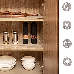 Rxemohesuoh Drawer Liner, Non-Adhesive Shelf Liner, 17.5IN x 10FT Double Sided Non-Slip Cabinet Liner Washable for Kitchen, Shoe Rack - Clear