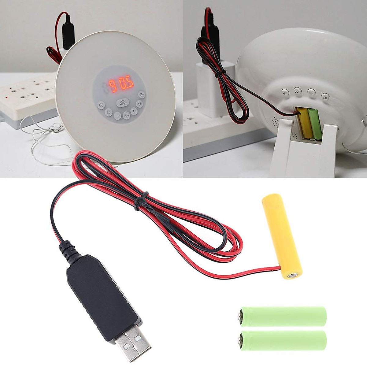 LR03 AAA Battery Eliminator USB Power Supply Cable Replace 1 to 4pcs AAA Battery