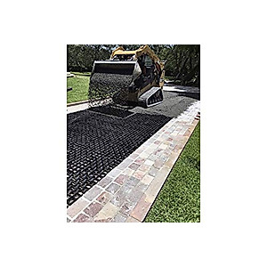 Permeable Pavers Grass Grid for Driveway, Patio RV Pad, Stables, Gravel, Fire Lanes, Outdoors Road DIY, 4-Pack and Load is up to up to 44t vehicles (1.8" Depth)