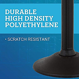 US Weight - U2000 Sentry Stanchion with 6.5 Foot Retractable Belt – Easy Connect Assembly (2-Pack), Black