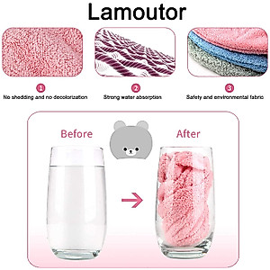 Lamoutor 3Pcs Hair Drying Towel for Kids Girls Soft Absorbent Kids Dry Hair Cap Kids Hair Towel Wrap Head Towel Wraps for Kids