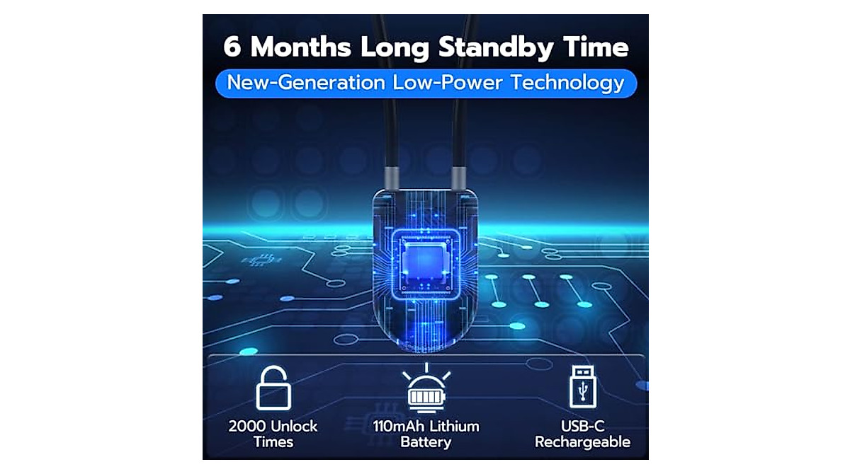 eLinkSmart Fingerprint Cable Lock - Keyless Security