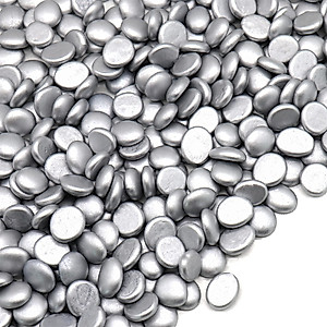 Koltose by Mash Silver Flat Marbles for Vases, 5 LB Decorative Beads Vase Fillers, Crafts, Table Scatter, Wedding and Party Centerpieces, Home Décor, Gemstones, Mosaics, Floral Displays Arrangements