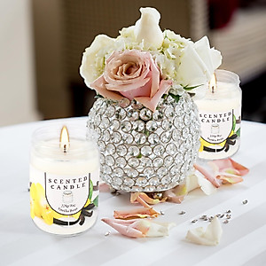 Large 4 x 12oz Citronella Candle—30-Hour Citronella Candles Indoor & Outdoor for Home Patio, Soy Wax Set for Man,Patio Garden Balcony BBQ,Summer Camping(Pink)