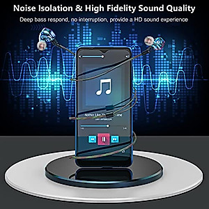 JAKPAK Wired Earbuds with Mic in-Ear Headphones Sports Earphones 3.5mm Earbuds, Wired Headphones Noise Canceling Deep Bass Stereo Sound Earbuds for iPhone 6/6S Samsung A13 A03s S10 S9, Moto G Stylus