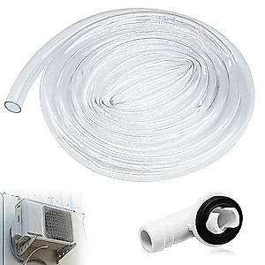 10Ft Portable Air Conditioner Drain Hose, 3/5 Inch Leakproof AC Drain Hose Kit, Universal AC Drain Hose Drain Pipe Replacement with Hose Connector and Clamp, Window Air Conditioner Unit Parts