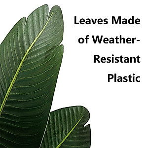 Softflame 5ft Bird of Paradise Palm Artificial Tree, Tropical Plants in Pot, Real Touch Technology, Artificial Plant with 3 Trunks, Perfect for Home Office Indoor Decoration