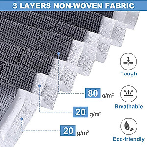 WALYPAB, 3 pack Large Capacity Clear Window Clothes Storage Bag Organizer with Reinforced Handle, wiselife storage bags, Gray