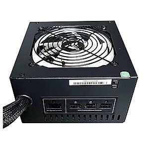 Apevia ATX-ES600-RGB Essence 600W ATX Semi-Modular Gaming Power Supply with Auto-Thermally Controlled 120mm RGB Fan, 115/230V Switch, All Protections