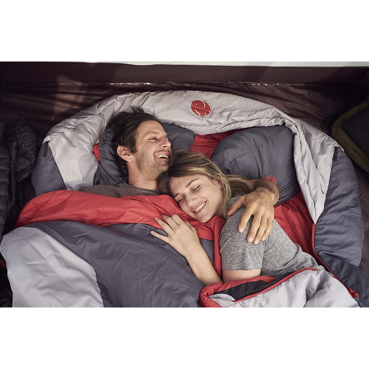 OmniCore Designs Multi Down Double Wide Hooded Rectangular Sleeping Bag (10F to 30F) with 4pt. Compression Stuff Sack