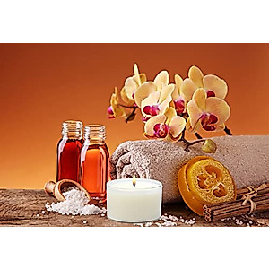 Clear Cup Tea Light Candles Unscented 6 Hour Long Burning Time (50 Pack) Tealight Candle