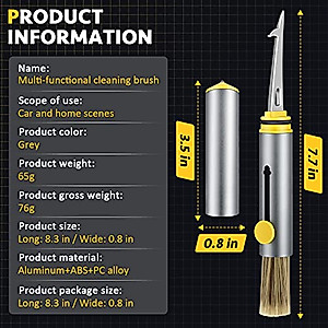 Multifunctional Car Cleaning Kit Car Detailing Brush Window Breaker Tire Cleaning Hook Car Cleaning Tools Car Accessories Detailing Kit Cleaning Supplies Automotive Dust Cleaner Air Vent Cleaning