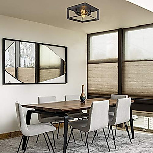 Emliviar 2-Light Ceiling Light, 12" Flush Mount Ceiling Lighting Fixture, Oil Rubbed Bronze Finish, 3040-2 ORB