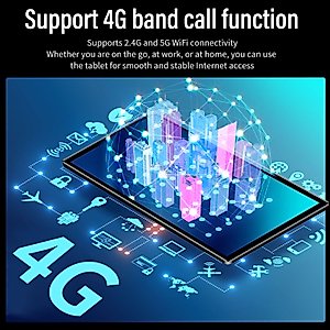 2 in 1 Tablet, 10.1 Inch Android 12 Tablet, Octa Core CPU, 8GB RAM 256GB ROM, FHD Touchscreen, 8MP+16MP Camera, WiFi, BT 5.0, Dual SIM, 4G LET Tablet with Keyboard Case (Blue)