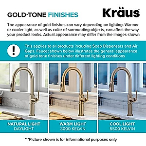 KRAUS Oletto 2-in-1 Commercial Style Pull-Down Single Handle Water Filter Kitchen Faucet for Reverse Osmosis or Water Filtration System in Spot-Free Antique Champagne Bronze, KFF-2631SFACB