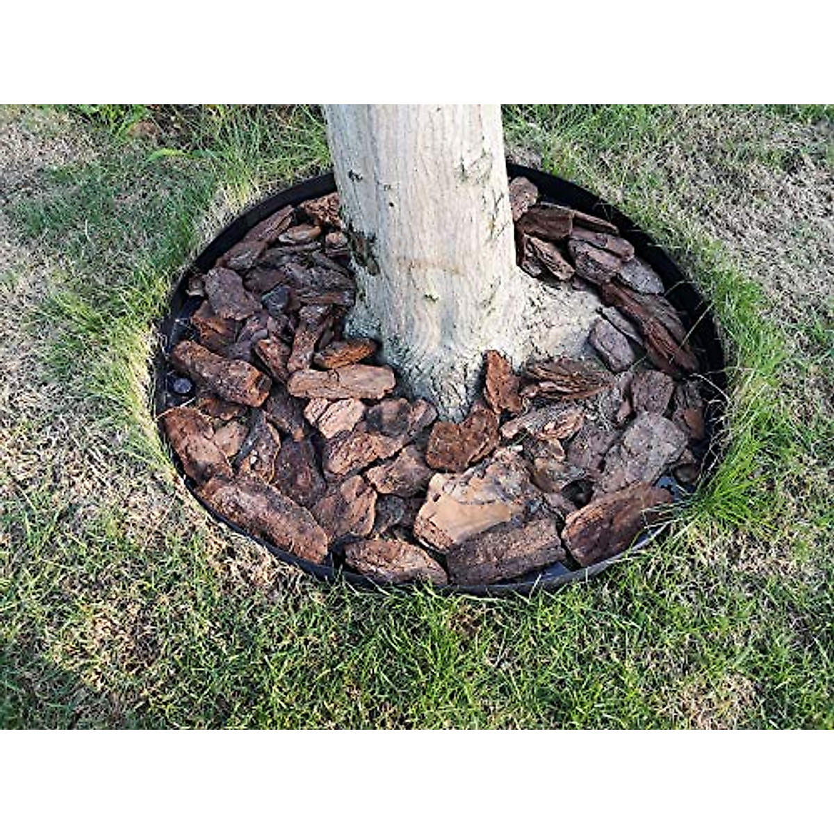 Hugeleaf Garden Flex Lawn Edging, Paver Edging, No-Dig, Landscape Edging, Plant Border, Garden Edging, Flower Bed Edging, Length 30 Feet Black