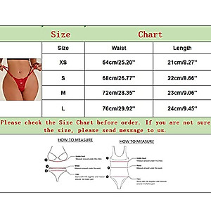 Underwear Women Sexy Lace G- String Thongs for Women Naughty for Sex Low Waist Stretch T-Back Tangas Breathable Lightweight Bikini Pants Women Underwear Red
