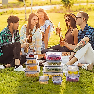 52 PCS Food Storage Containers Set with Airtight Lids (26 Lids &26 Containers) - BPA-Free Plastic Food Container for Kitchen Storage Organization, Salad Fruit Lunch Containers with Labels & Marker