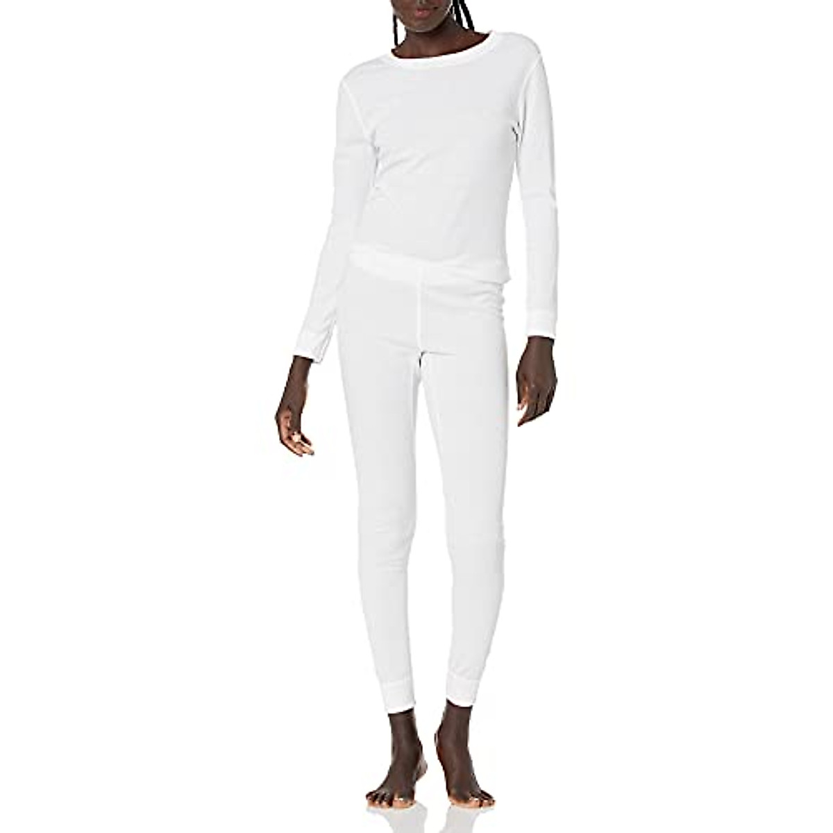Fruit of the Loom Women's Micro Waffle Premium Thermal Set, White, Small