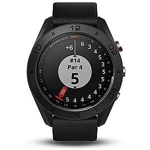 Garmin Approach S60 Golf Watch Black with Black Band (010-01702-00) with 1 Year Extended Warranty