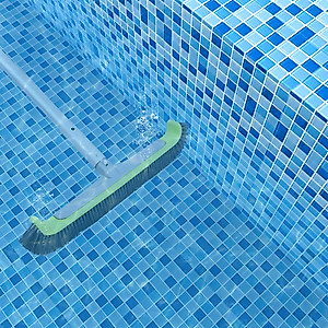 Sepetrel Pool Brush Head for Cleaning Pool Walls,Heavy Duty Inground/Above Ground Swimming Pool Scrub Brushes with Premium Strong Bristle & Reinforced Aluminium Back