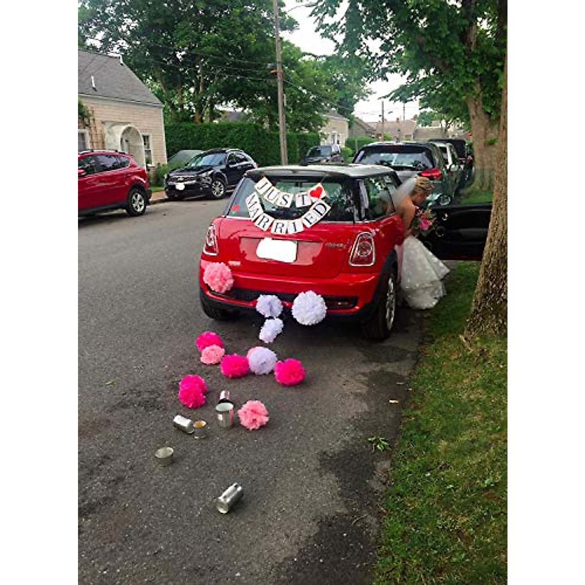 Honbay Just Married Wedding Banner Wedding Decorations Romantic Wedding Photo Props