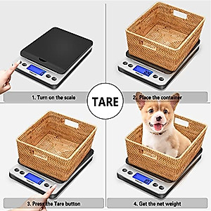 THINKSCALE Shipping Scale, 86lb Postal Scale with Hold and Tear Function, 5 Units, Auto-Off, Postage Scale for Packages Mailing Small Business, Battery Included