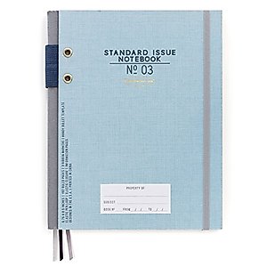DesignWorks Ink Standard Issue Bound Personal Journal, Blue 6.75" x 8.5"