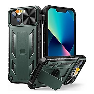 SOiOS for iPhone 13 iPhone14 Case with Stand: iPhone 13 iPhone14 Cover with Kickstand | Shockproof Military Grade Protective Cell Phone Case | TPU Durable Rugged Bumper Textured Matte Hybrid Design