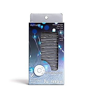 Ashland Michaels 40ct. Blue Silver Wire LED String Lights