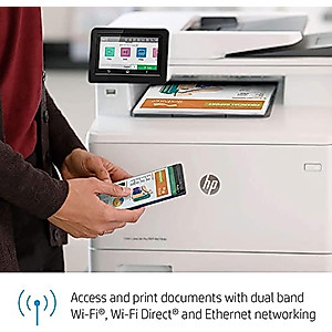 HP Color Laserjet Pro M479fdw Wireless Laser Printer, Print Scan Copy Fax, Auto 2-Sided Printing, 28 ppm, 250-sheet, 512MB, 8.5x14,Compatible with Alexa, Wulic Printer Cable
