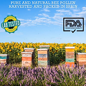 Fulya Naturals Spanish Bee Pollen Granules Bee Pollen Supplement Superfood Rich in Vitamins and Minerals 7.93 oz