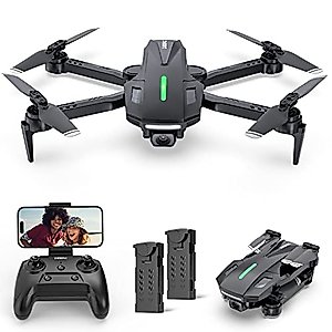 DEERC Drone with Camera, D70 Drones with Camera for Adults 720P HD, RC Quadcopter for Beginners with 2 Batteries, Kids Toy Easy to Play, Auto Hover, Voice Control, APP Control, 3D Flips