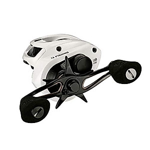 13 FISHING - Concept C2 - Low-Profile Baitcast Fishing Reel - 7.5:1 - Left Hand Retrieve (Fresh+Salt) - C2-7.5-LH, White