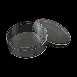 Tighall 10PCS Clear Acrylic Plastic Round Cube Organizer Acrylic Boxes for Display Clear Circle Box with Lid Containers for Candy,Beads